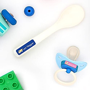 128 Custom Waterproof Dishwasher Safe Kid Name Labels for Daycare, School Supply, Baby Bottles, Lunch Boxes and Cups, Travel. Cute Personalized Design Name Stickers (Pattern 10)