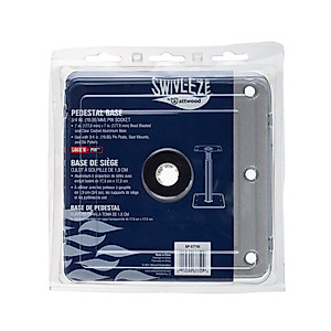 attwood SP-67749 Swivl-Eze Lock'N-Pin Aluminum 7-Inch x 7-Inch Marine Boat 3/4-Inch Pedestal Base