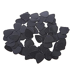 100-Pack Black Celluloid Guitar Picks Size Medium .71mm Plectrums for Acoustic and Electric Guitars Bulk Set for Music Mastery also Great Necklaces or Earrings for the Guitar Lover in Your Life