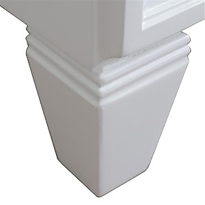 Trento 43" Solid Wood Vanity with Right Oval Sink in White Quartz Stone