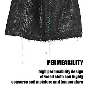 Mininfa Weed Barrier 6ft x150ft (When Unfold), 3.8OZ Heavy Duty Woven Landscape Fabric, Polypropylene Eco Friendly Weed Block for Outdoor or Greenhouse