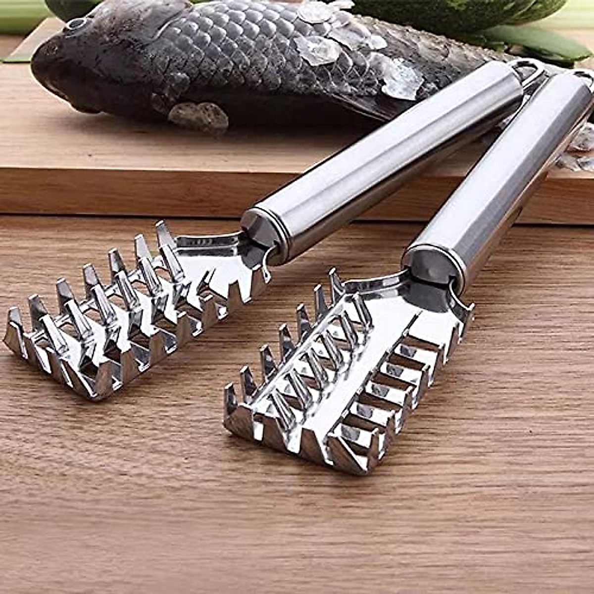 Fish Scaler,Stainless Steel Brush Fish Scaler Remover Easily Remove Fish Scales,Cleaning Brush Scraper Kitchen Tool