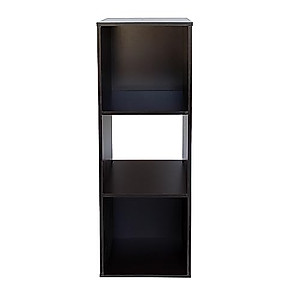 PACHIRA E-Commerce US Wooden Cube Storage Organizer, Unit Shelf, Closet Cabinet, Bookshelf File in Living Room, Bedroom, Study 3 Cube, Dark Brown