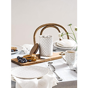 LE TAUCI Food Storage Containers with Airtight Lids, 78/25 oz Ceramic Flour and Sugar Canisters Sets, Embossed Large Jars for Pasta, Oats, Coffee Bean, Cookies, Rice, Grains, Tea - Set of 2, Fireworks