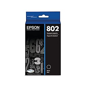 EPSON T802 DURABrite Ultra -Ink Standard Capacity Black -Cartridge (T802120-S) for select Epson WorkForce Pro Printers
