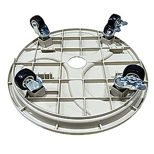 LQI 3 Packs Plant Caddy,（Wheels Upgraded） 13 inch Plant Stand with Wheels and Drainage Tray, Garden Rolling Plant Caddy with Wheels Brake, Round Plant Dolly for Moving Plant Pot（Grey）