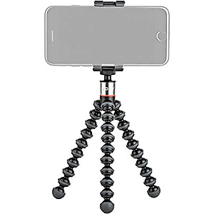 JOBY GripTight ONE GP, Universal Phone Holder, Magnetic GorillaPod Flexible Small Tripod for Smartphone, Foldable and Portable , Watch FIFA World Cup Football, Black