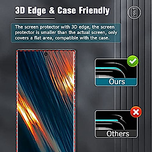[2+2 Pack]Galaxy Note 10 Plus Screen Protector+Camera Lens Film,9H Tempered Glass,Ultrasonic Fingerprint Compatible, HD Clear,3D Curved Glass Screen Protector For Samsung Galaxy Note 10 Plus (6.8")