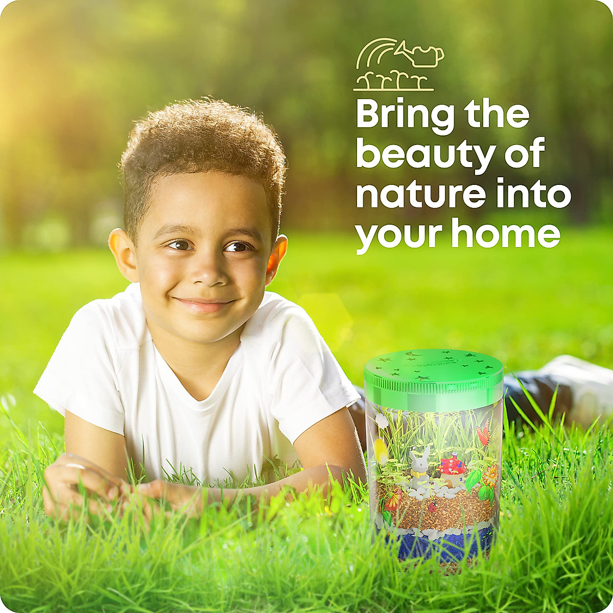 Light-Up Terrarium Kit for Kids - STEM Science Kits - Easter Gifts for Kids - Educational DIY Kids Toys for Boys & Girls - Crafts Projects Ideas for Ages 6 7 8-12 Year Old Age