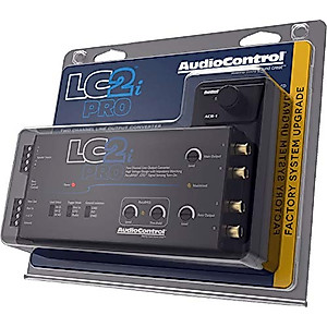 AudioControl LC2i PRO 2-Channel Line Output Converter with Impedance Matching, AccuBASS with 2-Channel Interconnect Cable