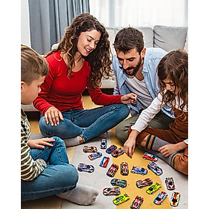 Vileafy 34 Cool Party Favors for Kids Goodie Bags Stuffers- Metal Pull Back Race Cars 3" for Kids Birthday Party Favors, and Carnival Prize for Toddlers 3-5 Years Old