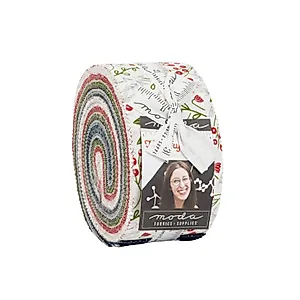 Jelly Roll - Merrymaking by Gingiber for Moda Christmas Winter Holidays 2.5" Strips Roll-Up Bundle Quilter's Cotton Fabric Precuts (49340JR)
