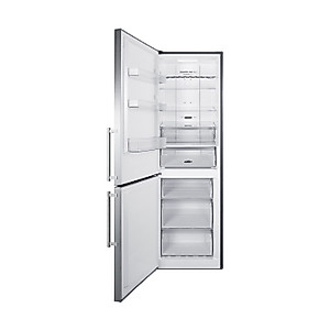 Summit Appliance FFBF249SS2LHD 24" Wide Bottom Freezer Refrigerator; Stainless Steel Doors; 10.6 cu.ft Capacity; Open Door Alarm; Digital Thermostats; Frost-Free/Automatic, Child Lock