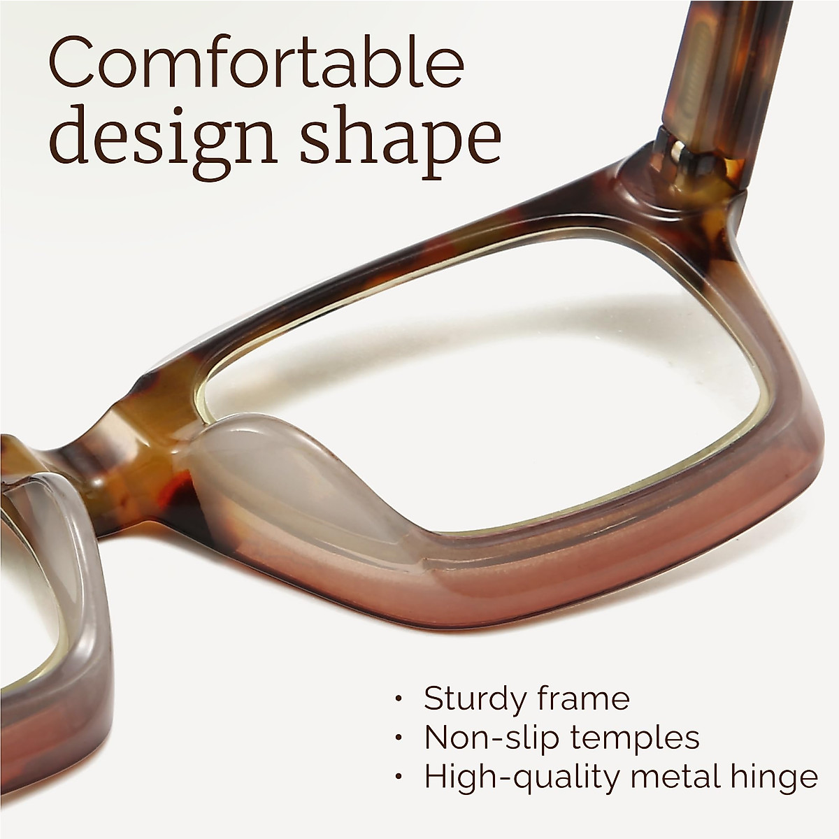 miyya Oprah Style Reading Glasses for Women, Cheaters Eyeglasses, Oversized Blue Light Readers, Fashion Eye Glasses