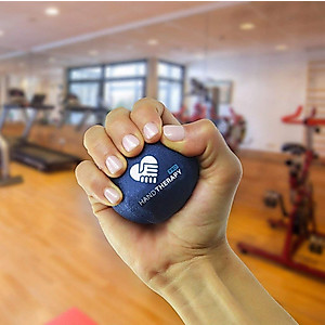 Stress Ball Hand Therapy Gel Squeeze Ball for Hand Stress and Therapeutic Relief, Grip Strength, Hand Mobility and Restoration (Navy)