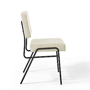 Ergode Craft Upholstered Fabric Dining Side Chair - Black Beige