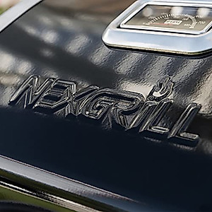 Nexgrill 720-0864RA Premium 2 Burner Propane Barbecue Gas Grill, Outdoor Cooking, Patio, Garden Barbecue Grill, 28000 BTUs, Foldable Side Table, with Full Stainless Steel Control panel