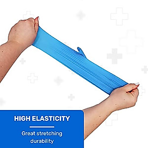 Well Before Exam Vinyl Gloves 4mil Nitrile Blend 5.2g - Nitrile Gloves Latex Free & Powder Free (MEDIUM)