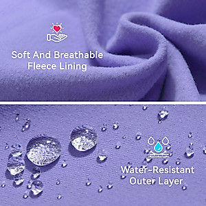 BALEAF Girls Fleece Long Sleeve Shirts, Fall Jacket Half Zip Sweatshirts Horse Riding Camping Thermal Coat Kids purple L