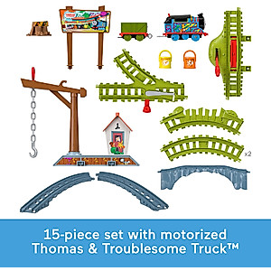 ​Thomas & Friends Motorized Toy Train Set Paint Delivery with Thomas & Troublesome Truck for Pretend Play Preschool Kids Ages 3+ Years