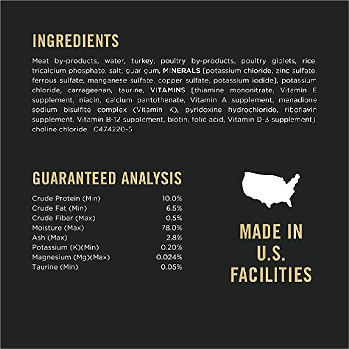 Purina Pro Plan Urinary Tract Cat Food Wet Pate, Urinary Tract Health Turkey and Giblets Entree - (24) 5.5 oz. Cans