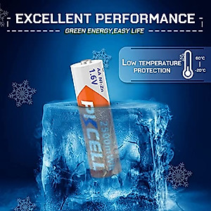 PKCELL Rechargeable AA Batteries NiZn Double A 1.6V 2500mWh Battery- 4Count for Thermometer Cameras Power