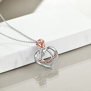 POPKIMI Mothers Day Gifts for Grandma 925 Sterling Silver Grandma Necklace Birthday Gifts for Grandma Grandma Jewelry