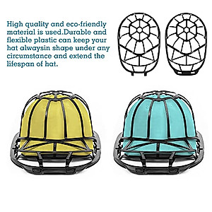 Eguink Upgraded 2 pack Hat washer for Washing machine,Baseball Hat Washer.Hat Cage for Washer, It can Keep Hats In Shape.