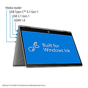 HP Pavilion X360 14-Inch Convertible Laptop, Intel Core I5-8265U Processor, 8 GB RAM, 1 TB Hard Drive & 128 GB Solid-State Drive, Windows 10 Home (14-cd1042nr, Mineral Silver)