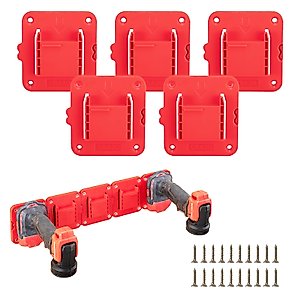 5 Packs Tools Drill Mount Holder, Fit for V20 Craftsman 20V Li-ion Drill Tools Holder Dock Hanger with 20 Screws(No Tool)