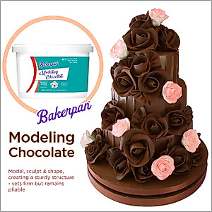 Bakerpan Black Modeling Chocolate - 1 Pound - Sculpt Cakes, Model Figurines, and Create Cake Toppers (Made in USA)