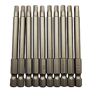 Sipery 10Pcs Hex Head Allen Wrench Drill Bits H4 (4mm) S2 Steel Magnetic Hexagon Hex Head Screwdriver Bits 1/4 Inch Hex Shank 3 Inch Long Drill Bit