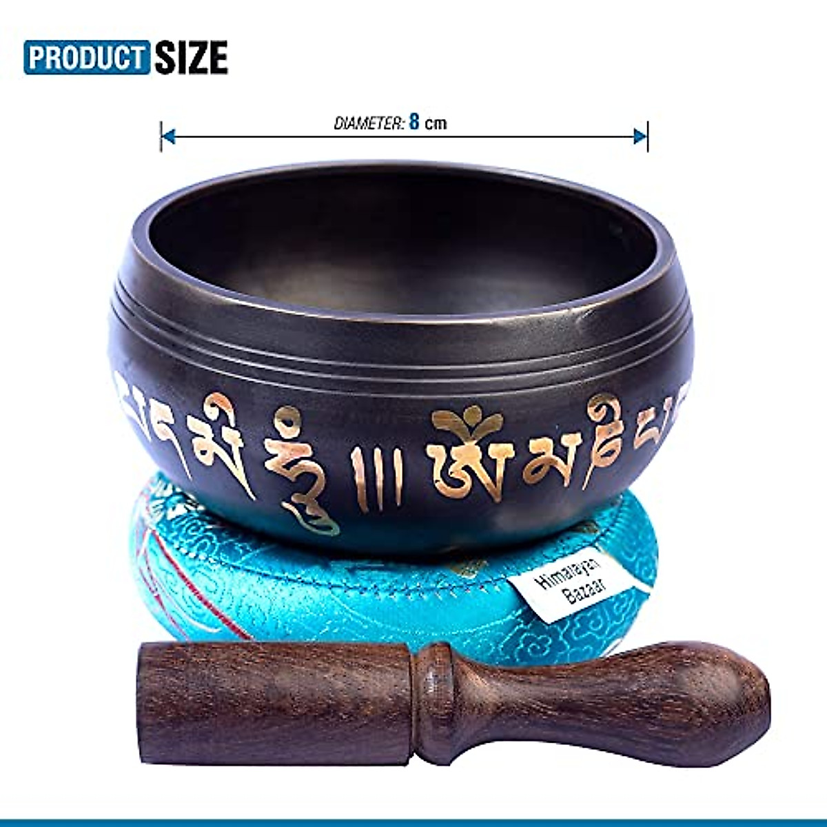 Tibetan Singing Bowl Set Bronze - Master Healing Grade - Authentic Handcrafted Sound Bowl by Himalayan Bazaar