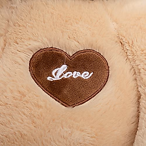 iBonny Teddy Bear Stuffed Animals Super Soft and Sweet Love Plush Bear Toy 32" Tan