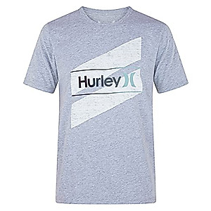 Hurley mens Icon Slash Gradient T-shirt T Shirt, Heather Grey, Large US