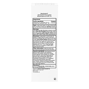 Neutrogena Age Shield Face Oil-Free Sunscreen Lotion with Broad Spectrum SPF 70, Non-Comedogenic Moisturizing Sunscreen to Help Prevent Signs of Aging, PABA-Free, 3 fl. oz (Pack of 3)