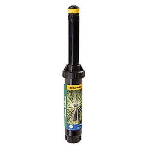 Rain Bird 22SAF Mini Rotary Pop-Up Spray, 360° Full Circle Pattern, 18' - 24' Spray Distance, 4" Pop-up Height,Blacks