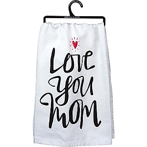 Primitives by Kathy 30799 LOL Cotton Dish Towel, Love You Mom