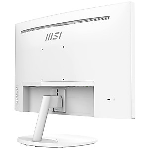 MSI Pro MP241CAW, 24" Monitor, 1920 x 1080 (FHD), Curved VA, 75Hz, TUV Certified Eyesight Protection, 4ms, Displayport, HDMI, Tilt,White