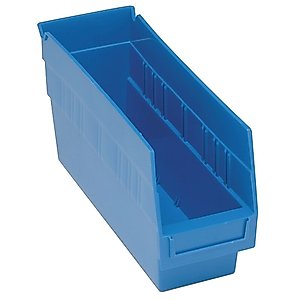 Quantum QSB801BL Store-MAX Shelf Bin, 11-5/8" Length x 4-3/8" Width x 8" Height, Blue, Pack of 36