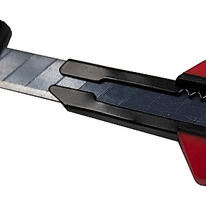 ALLWAY SK9B 9mm Pro Soft-Grip Snap-Off Knife with Auto-Lock and 1 Premium Blackened Steel Blade