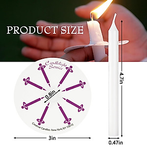 100 Pcs White Unscented Taper Candle with Drip Protectors, Church Candles, Vigil Candles, Shabbat Candles, Prayer Candles, 5 Inch …