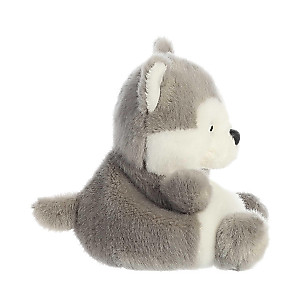 Aurora® Adorable Palm Pals™ Busky Husky™ Stuffed Animal - Pocket-Sized Play - Collectable Fun - Gray 5 Inches