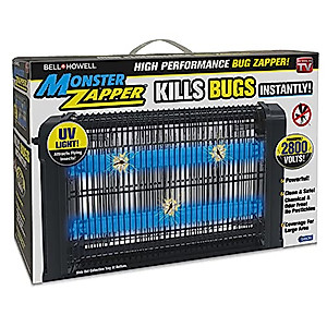 Bell + Howell Monster Zapper 2,800-Volt, 20-watts - Attracts and Kills Houseflies, Mosquitoes, Gnats - Electric Indoor Pest Control As Seen On TV