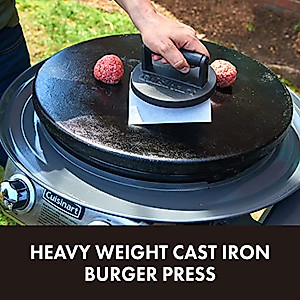 Cuisinart CSBK-400, Smashed Burger Kit, Cast Iron & Lodge LDP3 Reversible Grill/Griddle, 9.5-inch x 16.75-inch