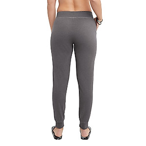 Champion womens Everyday Cotton Joggers, WomenÂ’s Jersey Sweatpants, WomenÂ’s Lightweight Joggers, C Logo, 29" Leggings, Granite Heather, Medium US