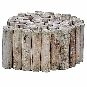 Backyard X-Scapes Natural Eucalyptus Wood Solid Log for Garden Edging Lawn Landscape Fence Borders 72 in L x 6 in H x 1.25 in D