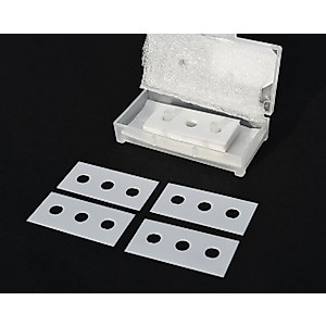 43mm x 22mm CERAMIC 3-hole Slitter Blade(1) (.3mm thick) “3-hole slitters” - double edged