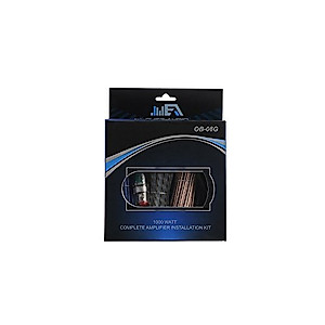 Elite Audio EA-OB08G 8-Guage Complete Car Amplifier Installation Wiring Kit 2-Channel 1000W Power