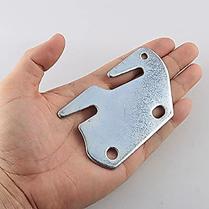 JJHXSM 2pcs Iron Bed Frame Hooks Wooden Bed Rail Hook Plates 3.8x2.3x0.08 Inches for Headboard Replacement Hanging Piece Bed Rail Hook Plate